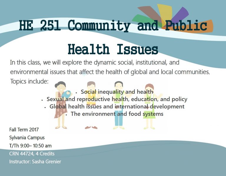 CBL Fall 2017 Courses – HE 251 Community and Public Healt… | Community ...