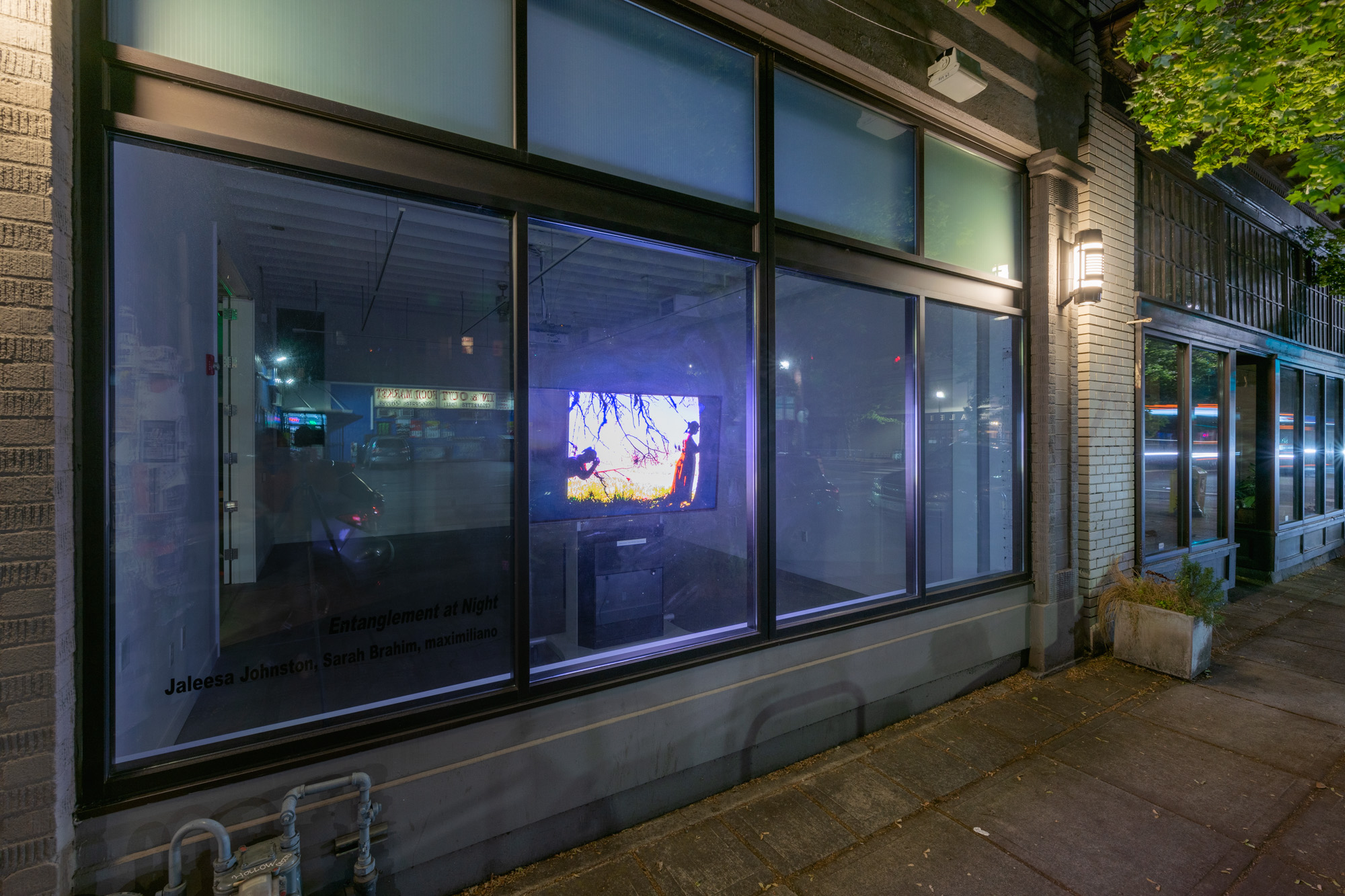 Entanglement at Night, window exhibition | Art Galleries at PCC