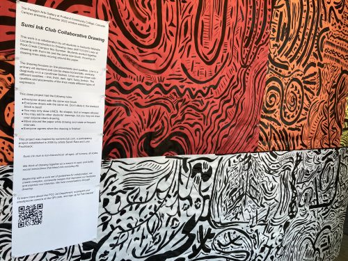 Sumi Ink Club Collaborative Drawing, window exhibition | Art Galleries at PCC