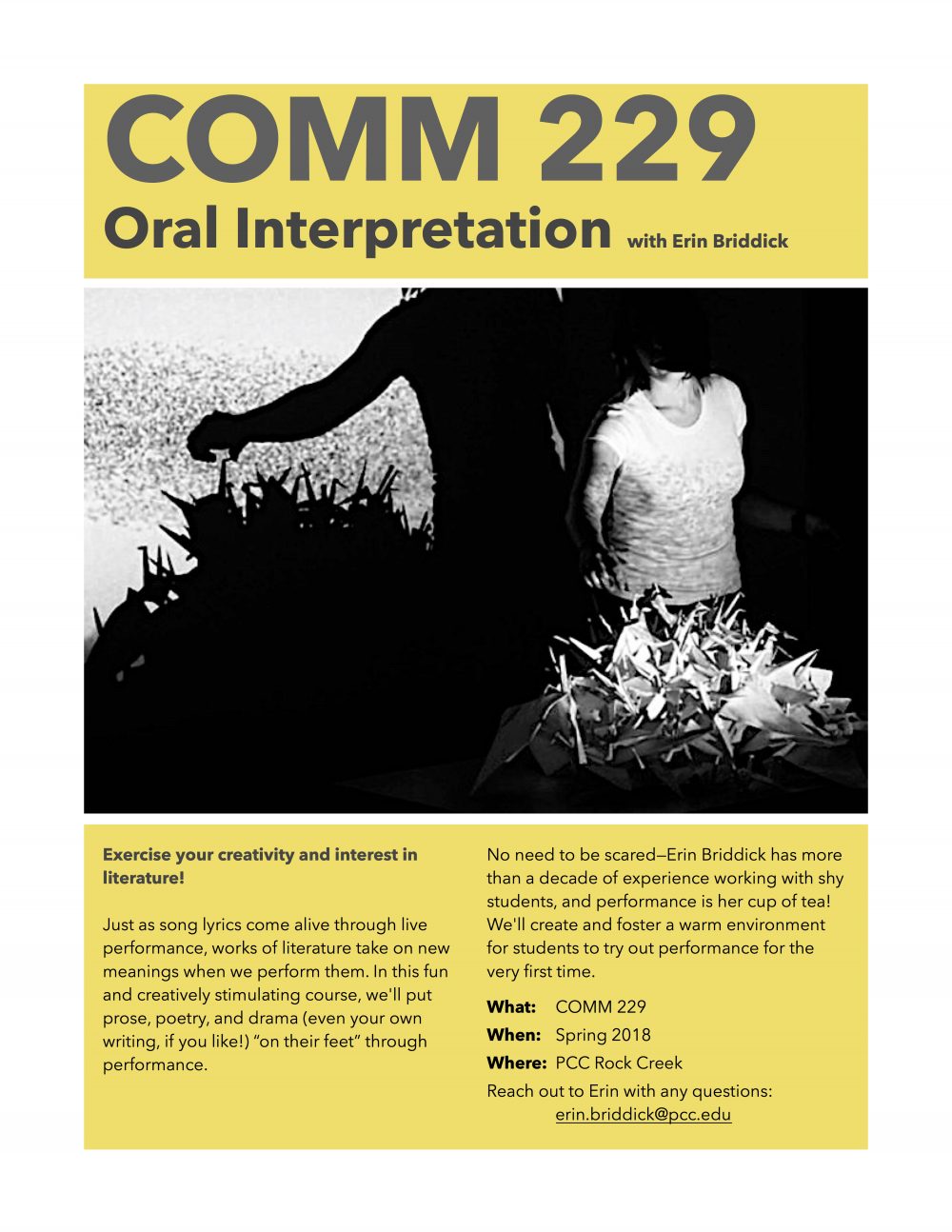 Oral Interpretation | HARTS (Humanities and Arts) Initiative at PCC