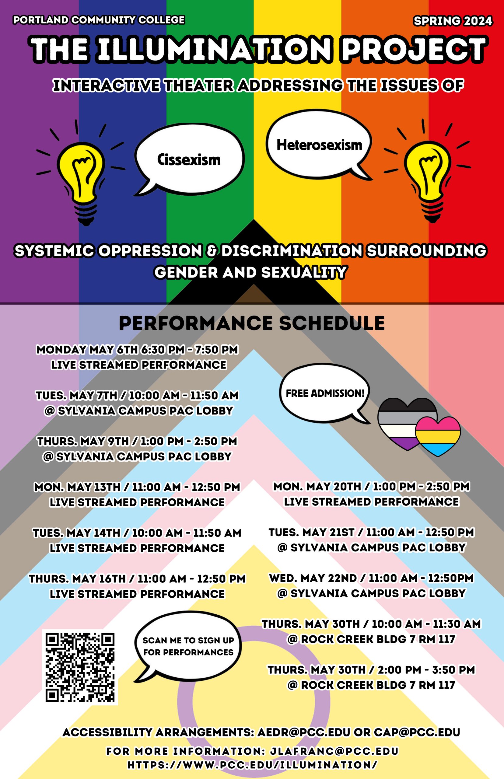 Performance schedule | Illumination Project at PCC