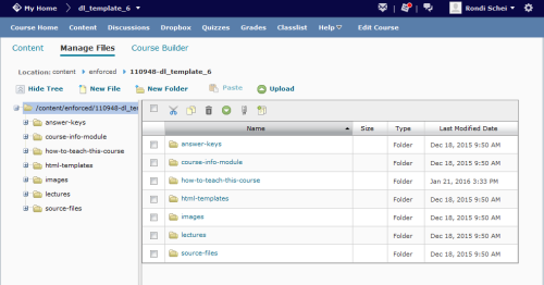 Using Manage Files | Instructional Support at PCC