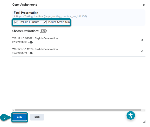 Copy an Assignment Using “Copy to Other Courses” fr… | Instructional Support at PCC