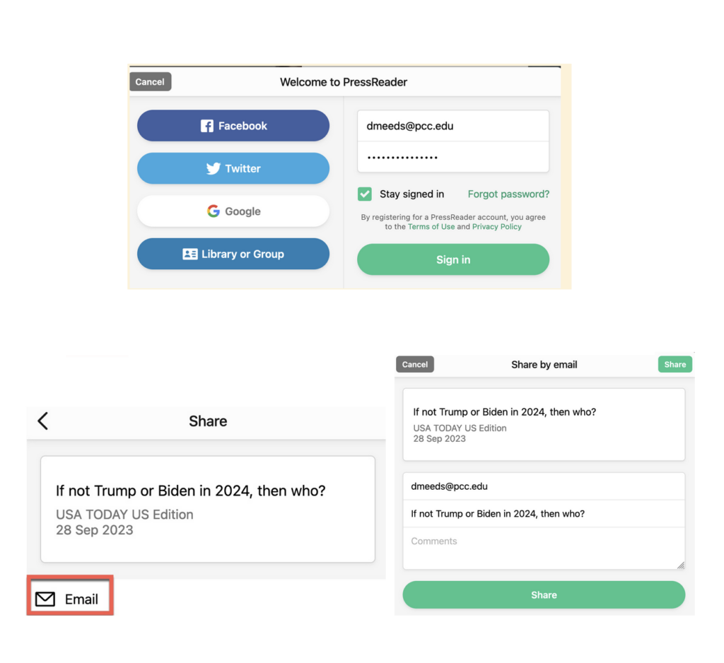 PressReader Instructions - PCC Library