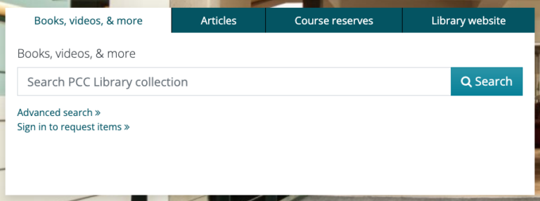 Welcome to the PCC Library Website - PCC Library