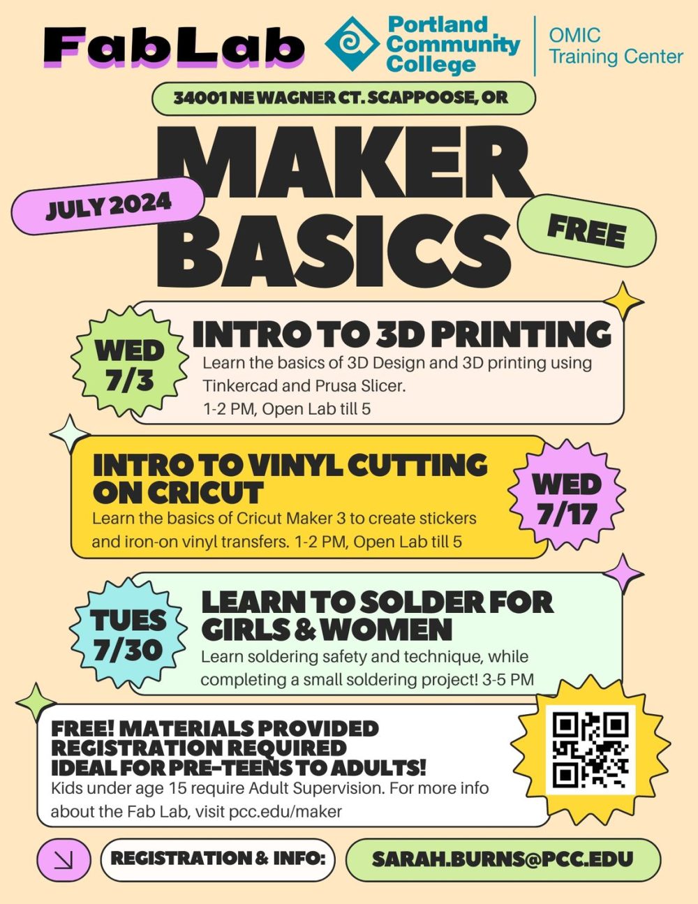 Maker Basics at the OMIC Fab Lab – July 2024 | STEAM Centers at PCC