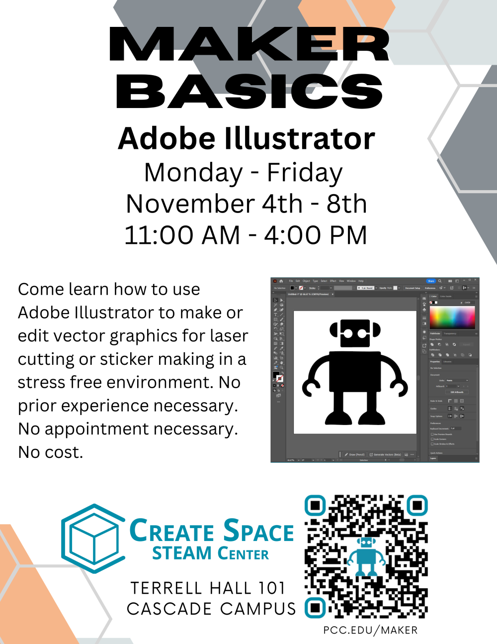 Maker Basics Adobe Illustrator Workshop the Cascade Create Space ...