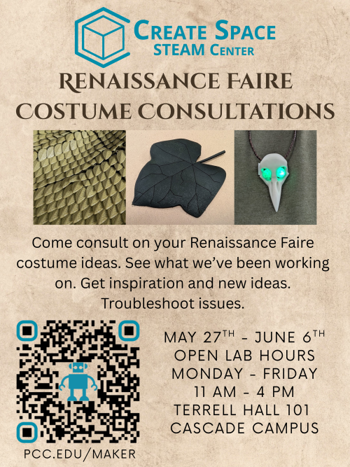 Renaissance Faire Costume Consultations at the Create Space | STEAM ...