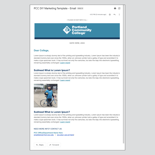 Google templates | Marketing and Communications at PCC