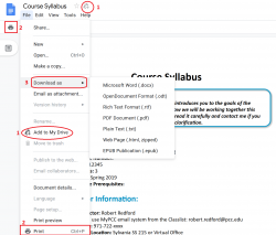 Create a dynamic syllabus using Google Docs | Online Learning at PCC