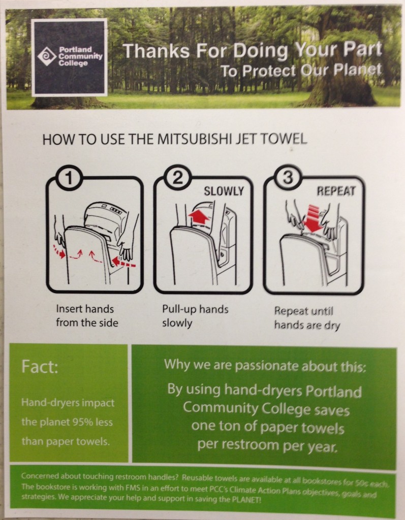 High Speed Hand Dryer Sanitation | Sustainability at PCC