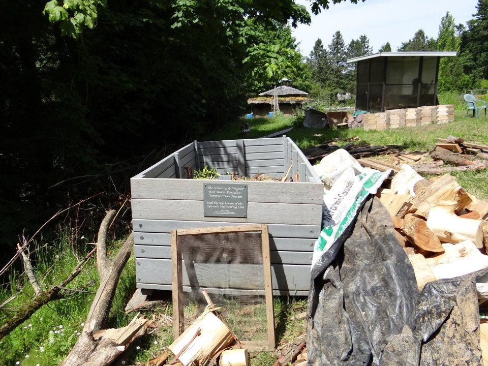 Vermiculture Bins in the Worm Villa | Sustainability at PCC