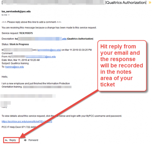 Tracking your IT service request | Information Technology at PCC