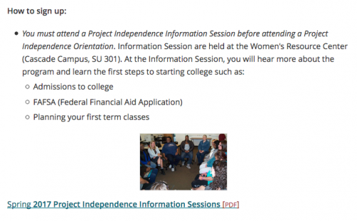 Choosing a photo | Web services at PCC
