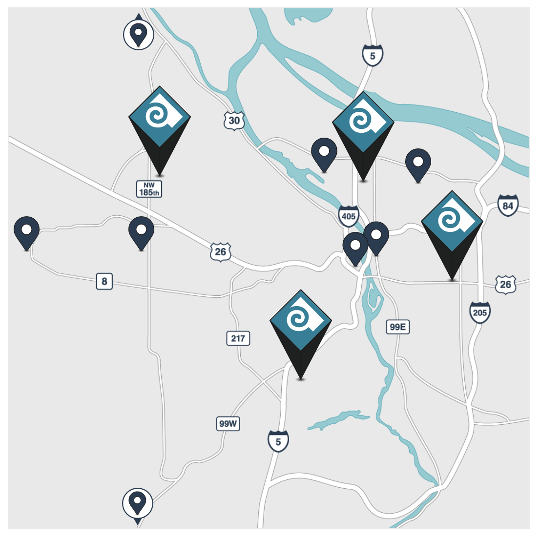 Map | Web services at PCC